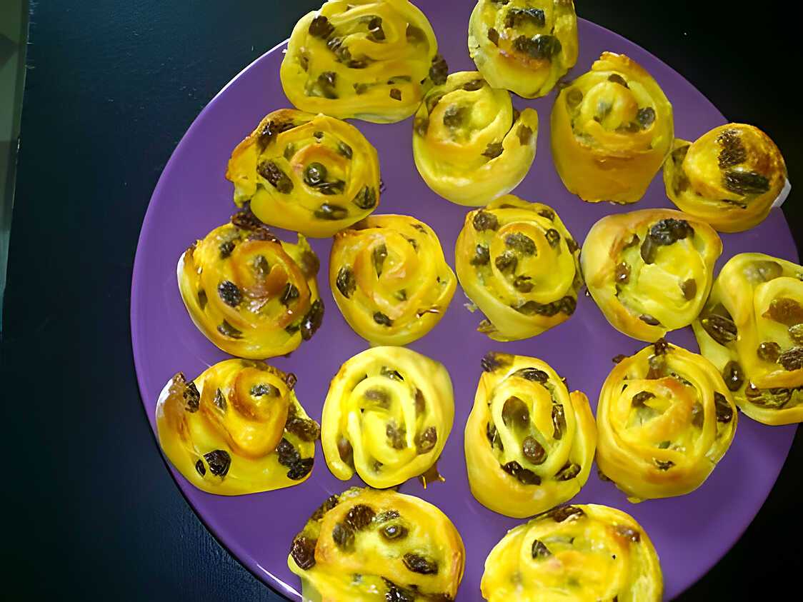 Recette de Mini pain au raisin