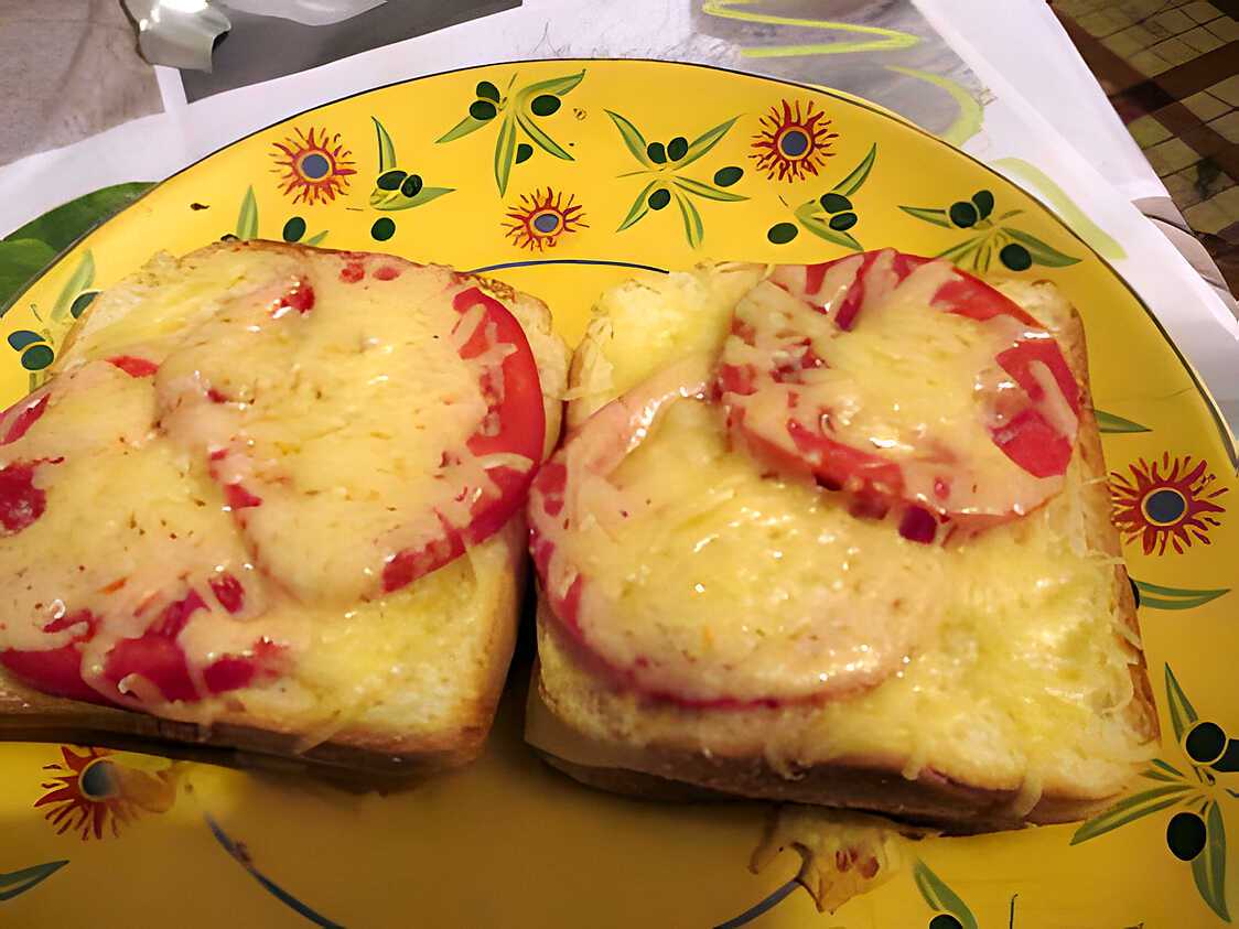 Recette de Croque monsieur facon pizza