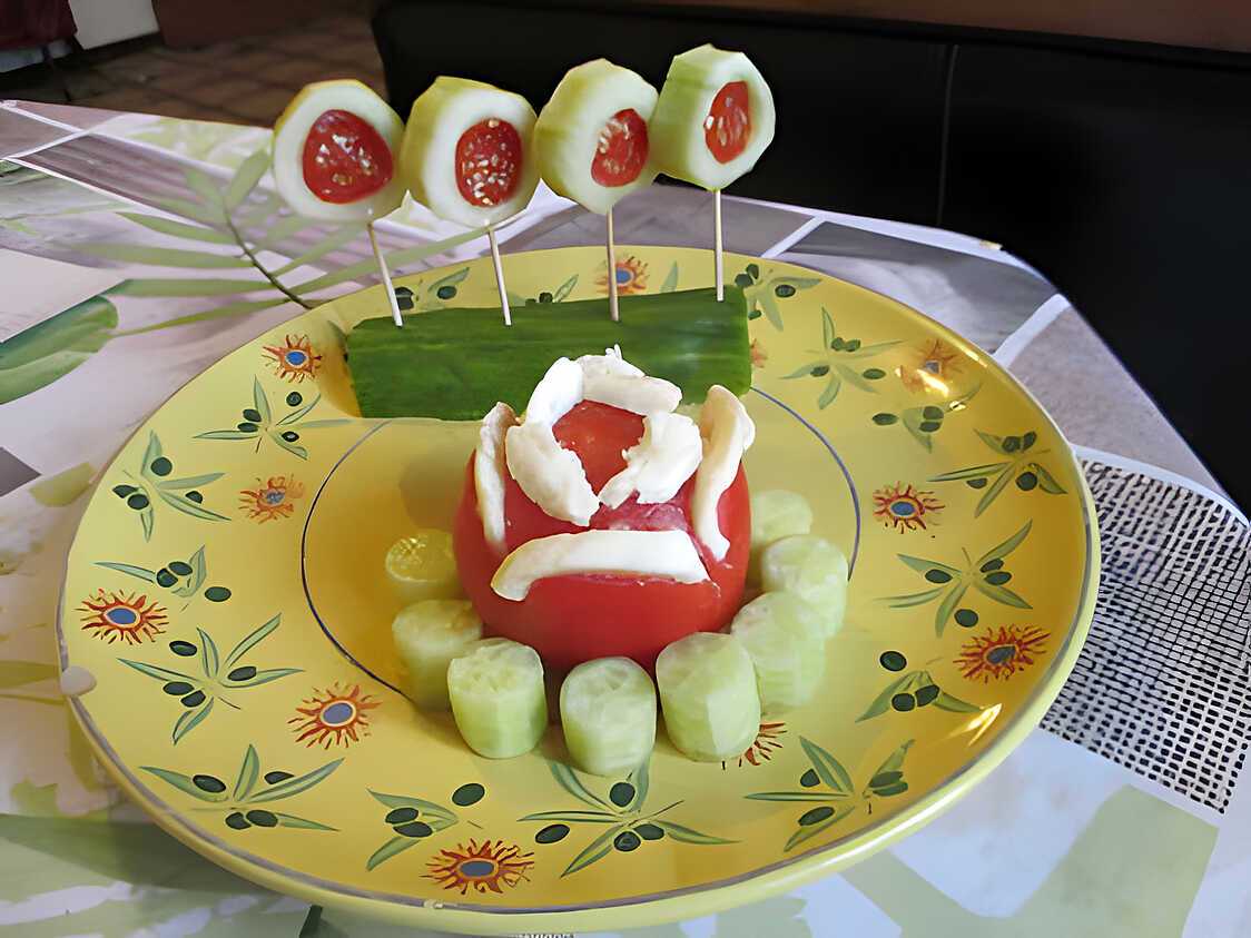 Recette de Concombre tomate mozza