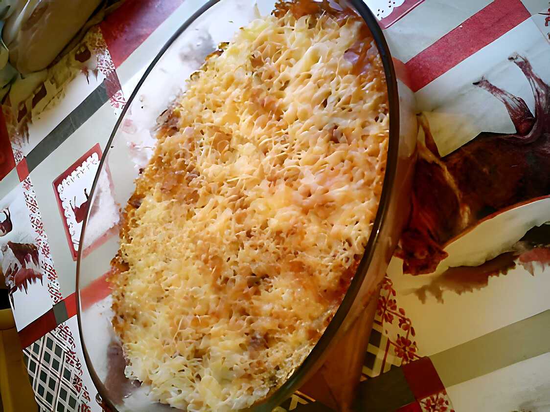 Recette de Gratin de riz et ratatouille doré au four