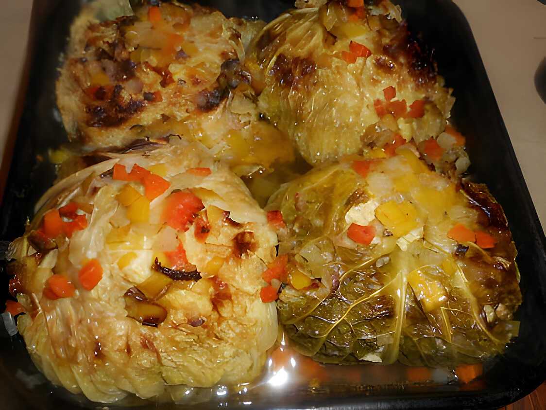 Recette de Choux farcis a la chair a saucisse