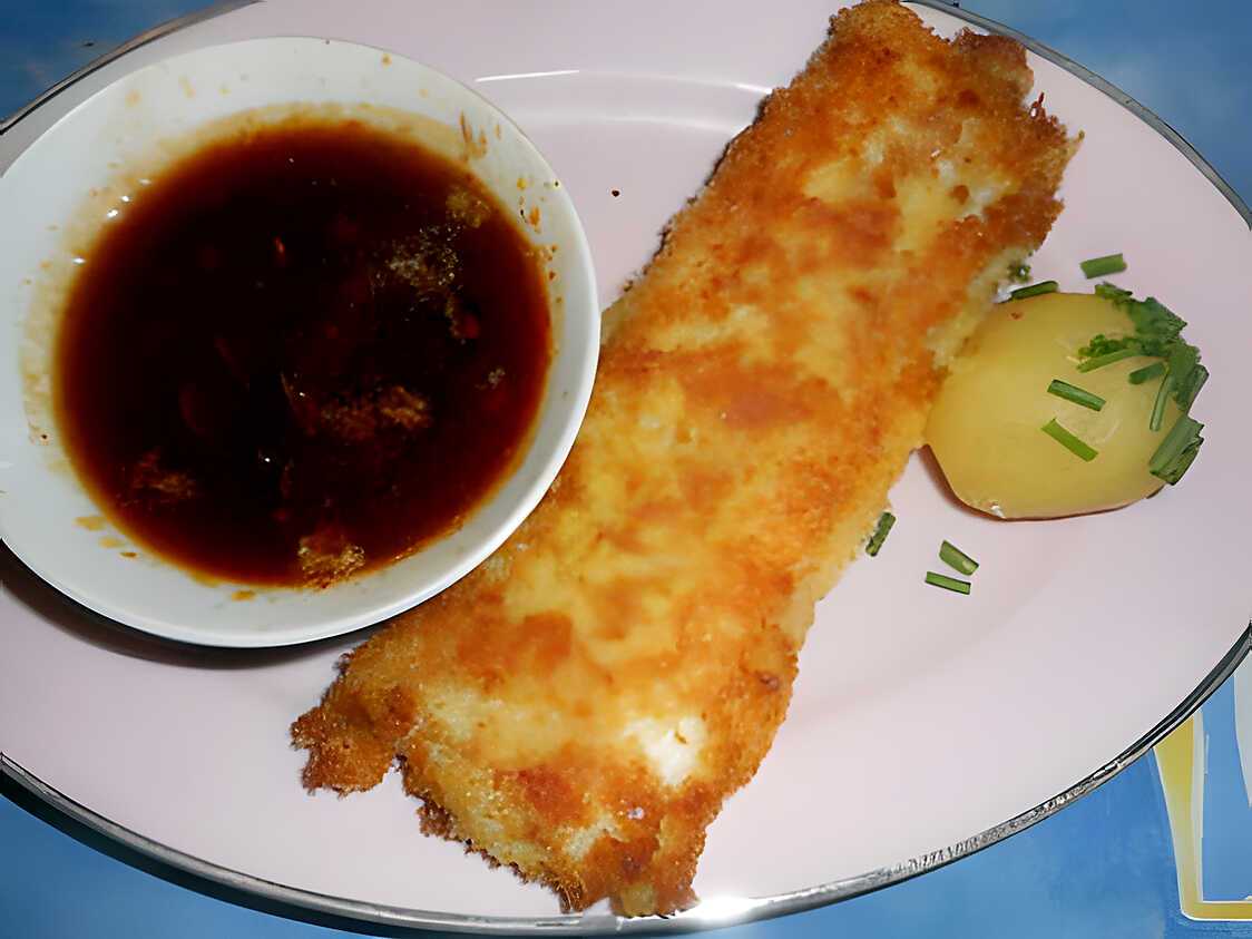 Recette de Dos de cabillaud a la panure japonaise,sauce pimentée