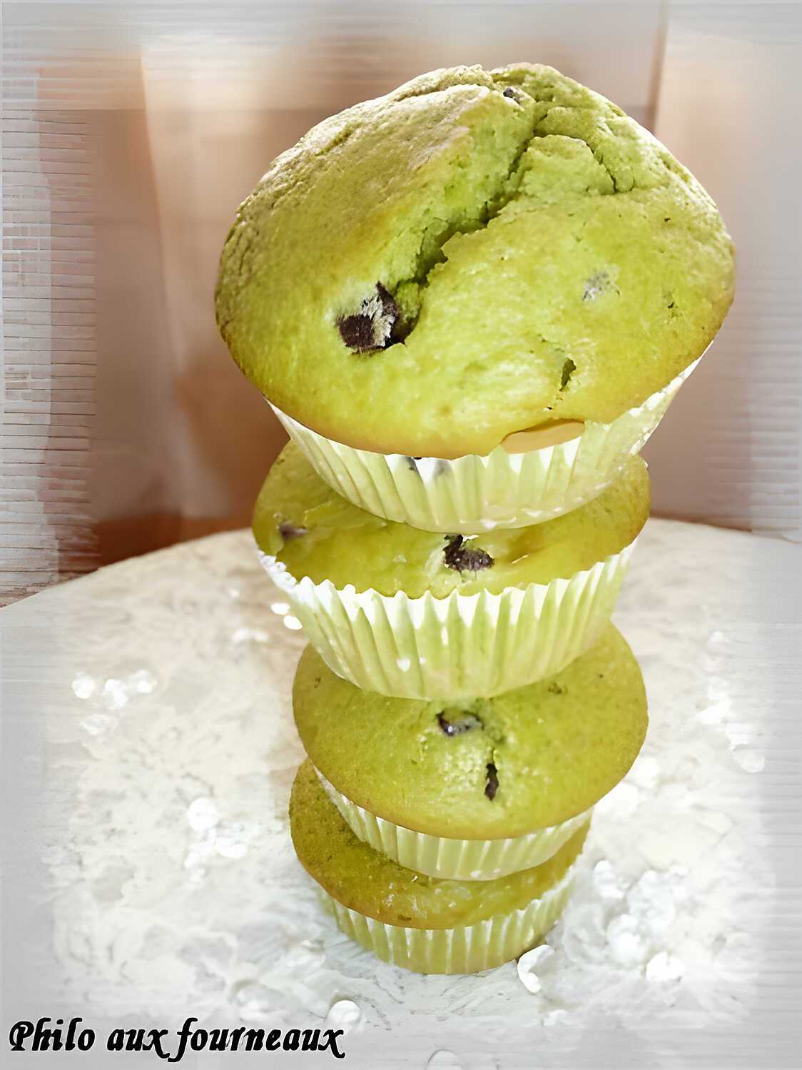 Recette de Muffins à la pistache & aux pépites de chocolat