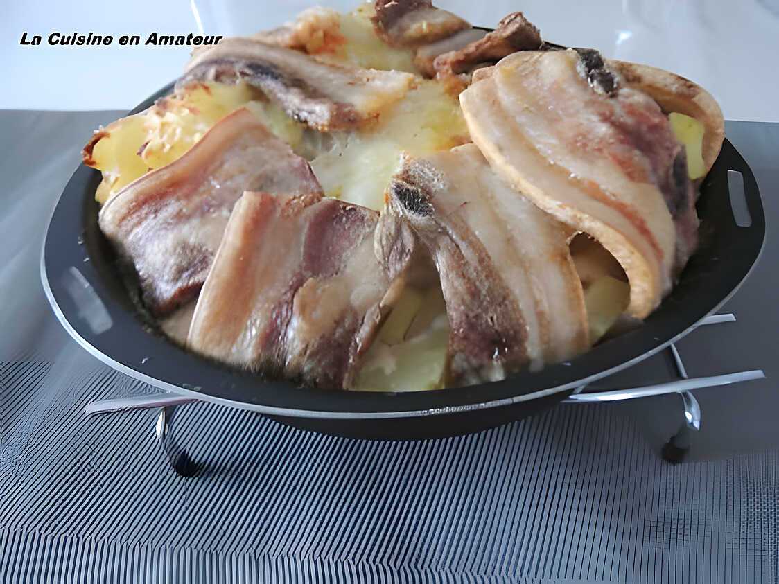 Recette de Tourte pommes de terre, tranches de lard