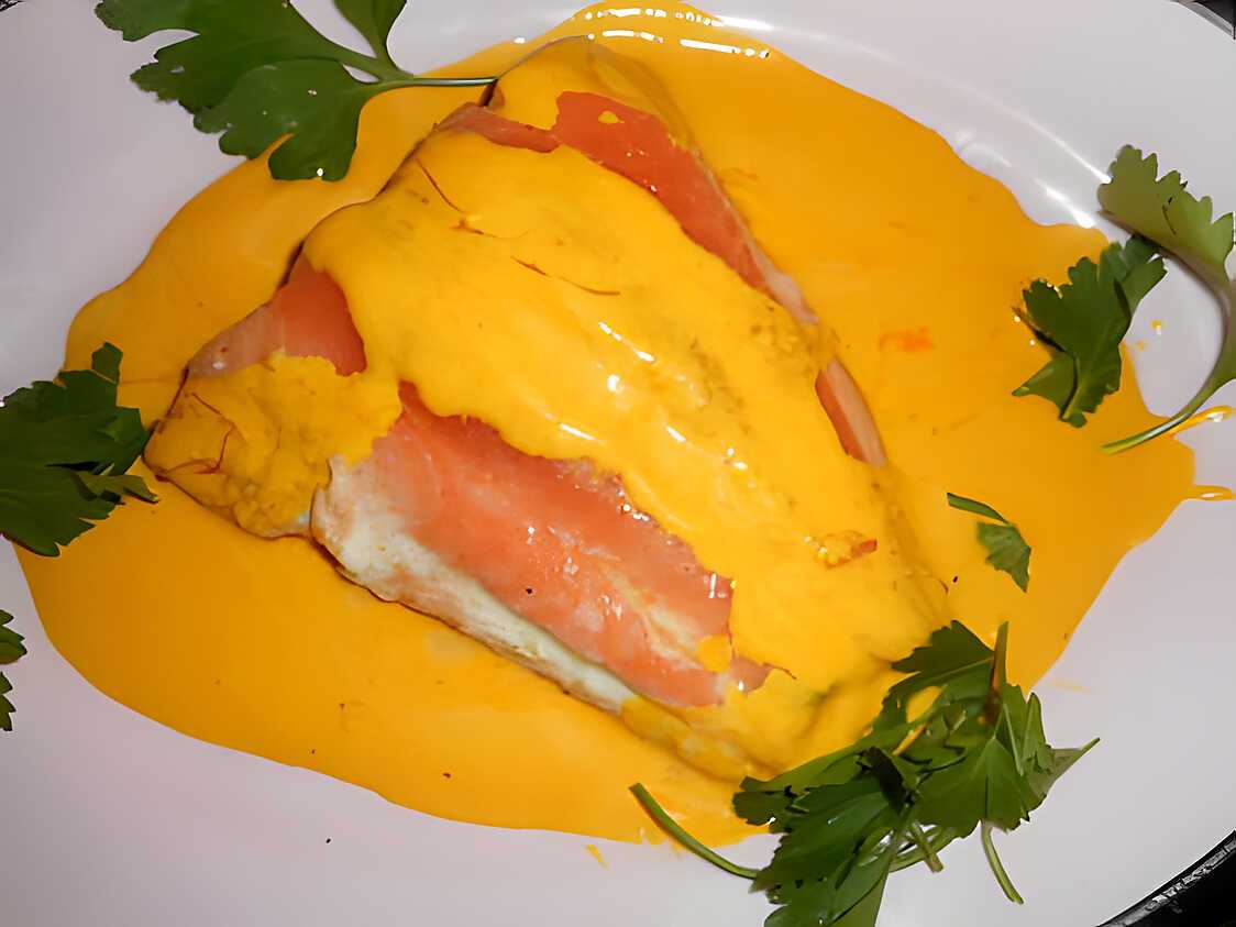 Recette de Filet de saumon sauce au safran