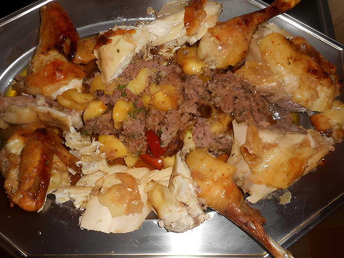 Recette de Poularde farcie aux pommes