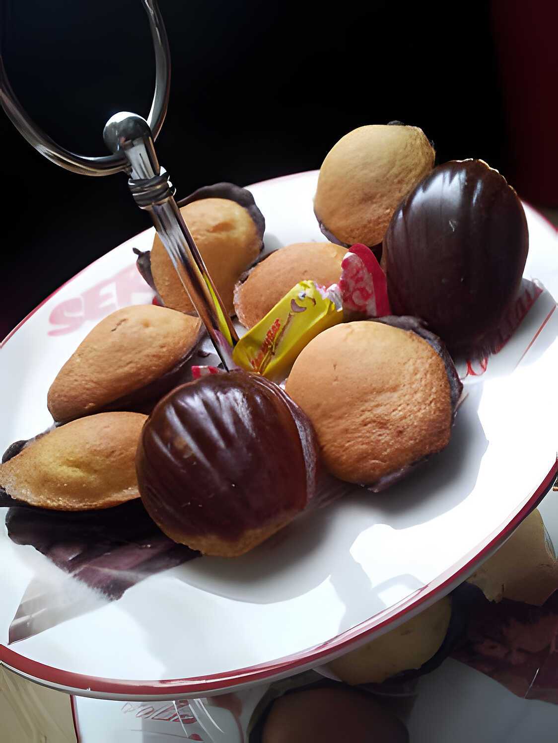 Recette de Mini madeleines sur coque Carambar