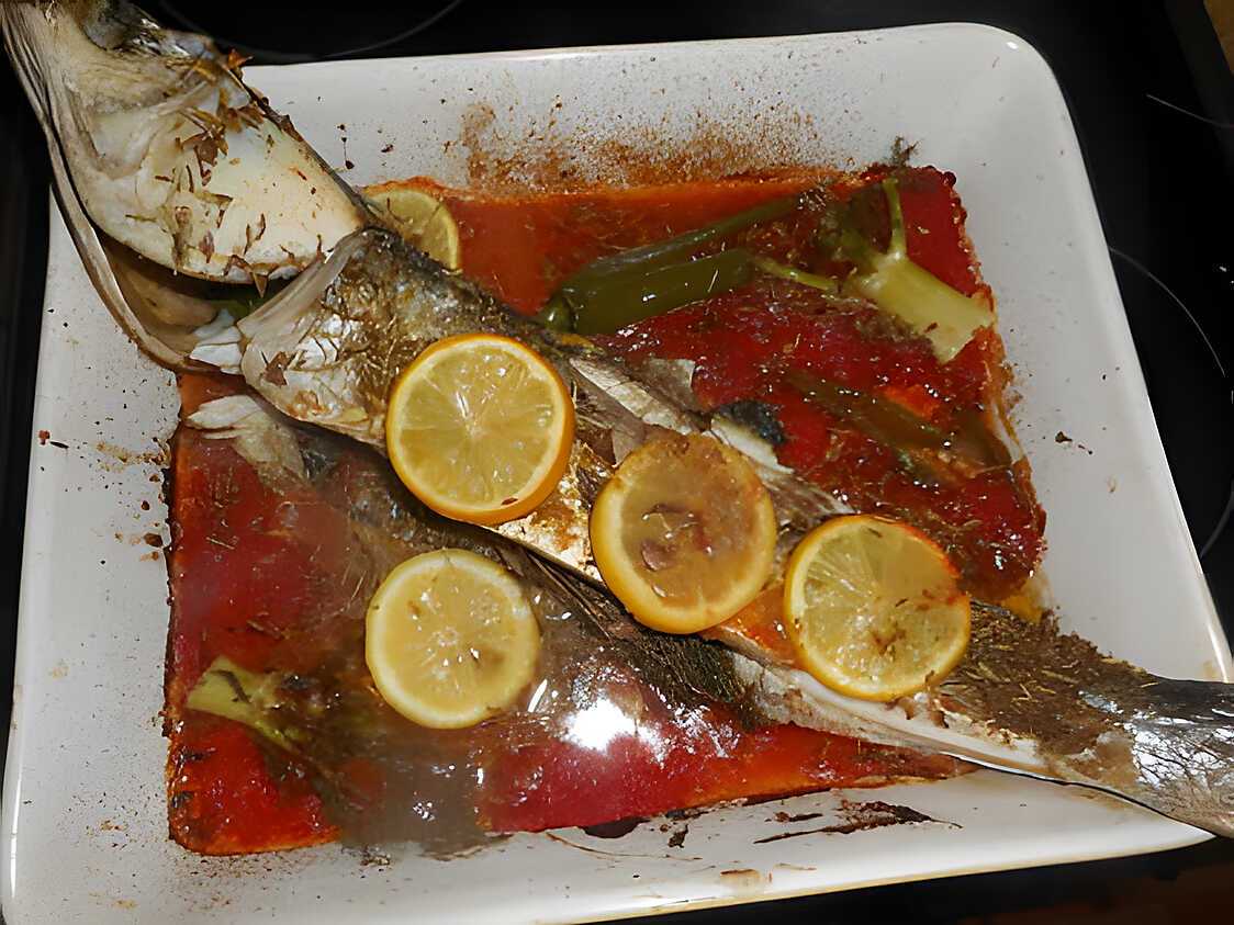 Recette de Mulet au four avec ses aromates