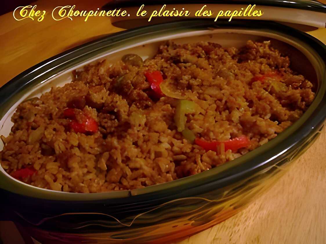 Recette de ~ Simple et délicieux riz frit au poulet