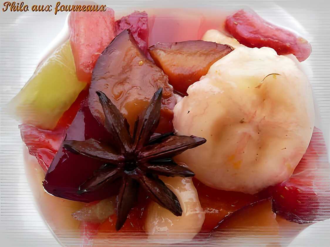 Recette de Salade de fruits au sirop épicé