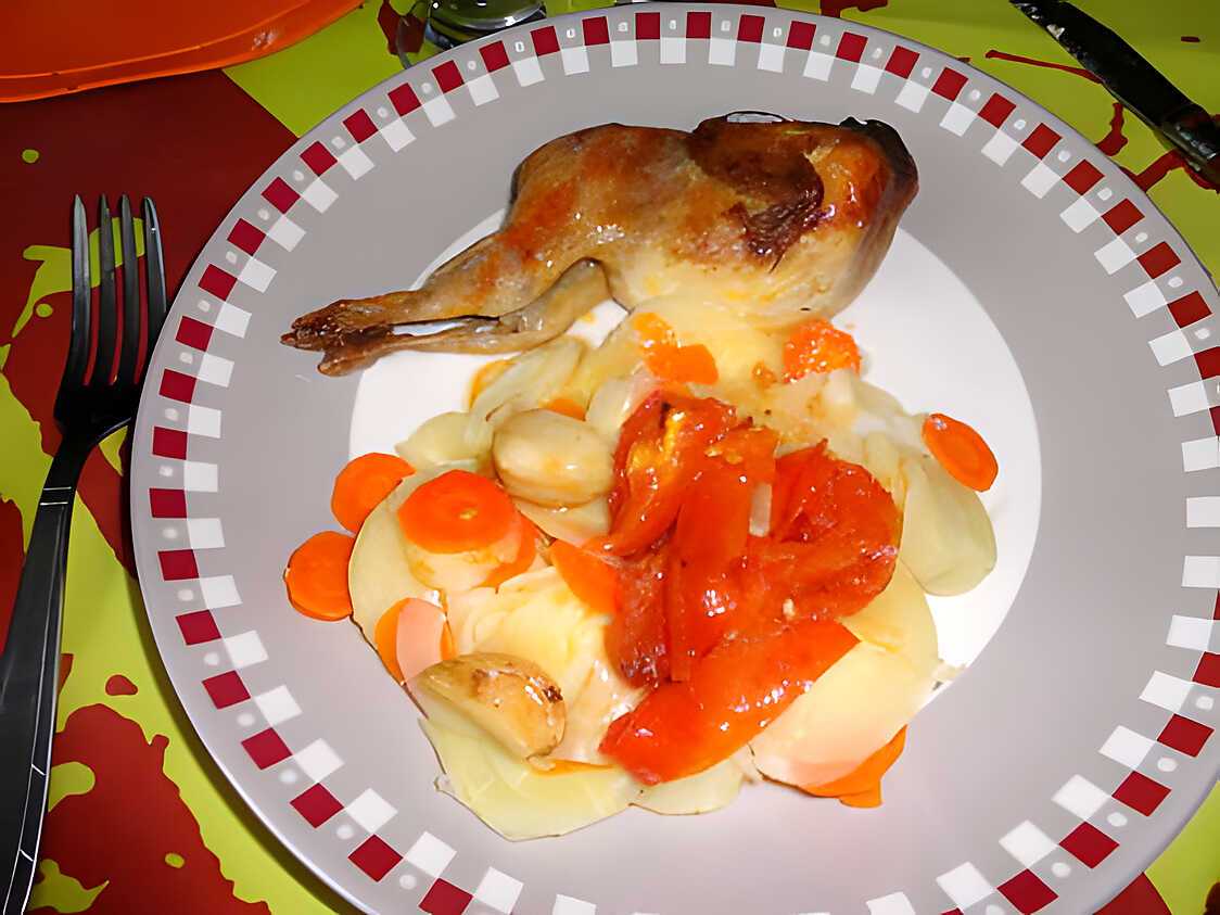 Recette de Caille farci de mamyloula revisité a la soubressade