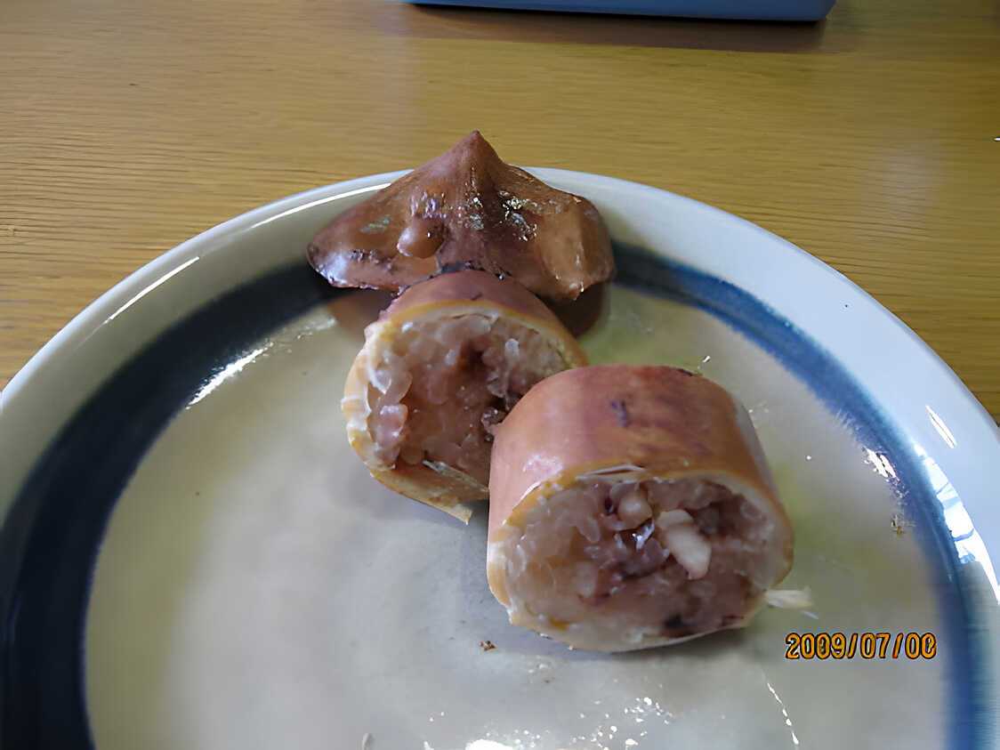 Recette de Calamar farce au riz