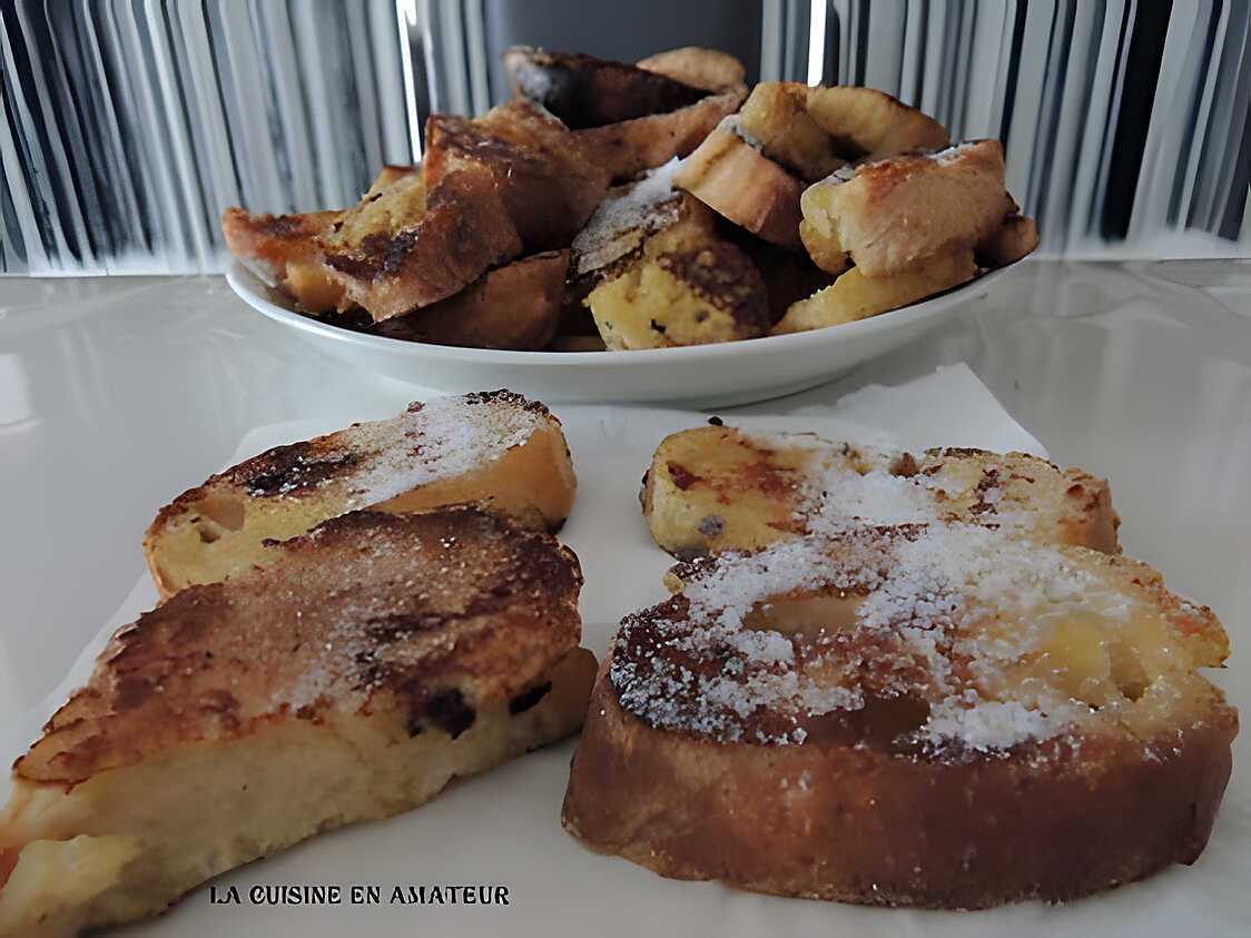 Recette de Pain perdu cannelle et rhum