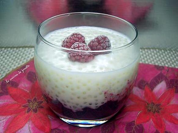 Recette de Tapioca au lait de coco et fruits rouges