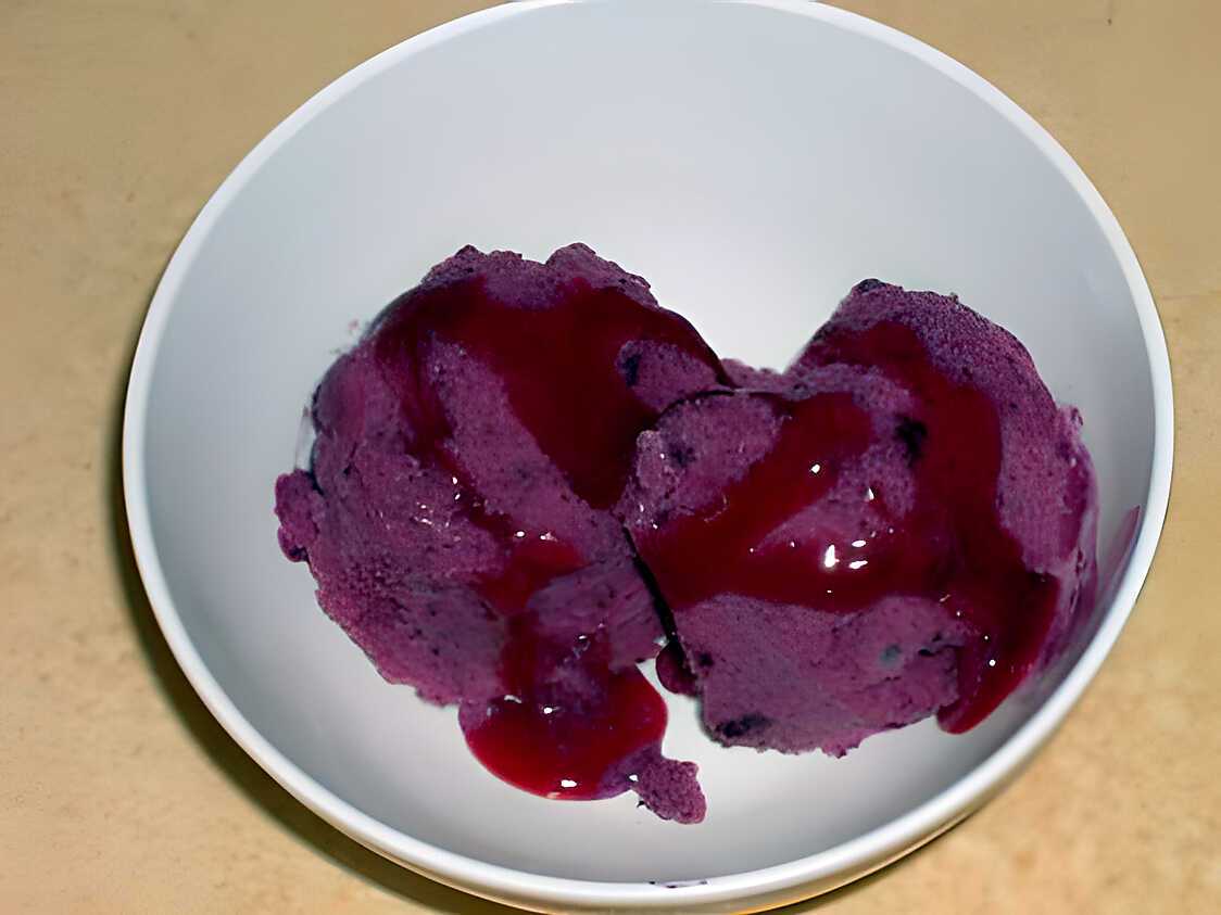 Recette de Glace aux myrtilles