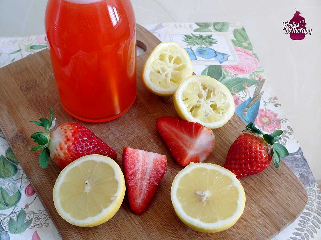 Recette de Limonade maison à la fraise