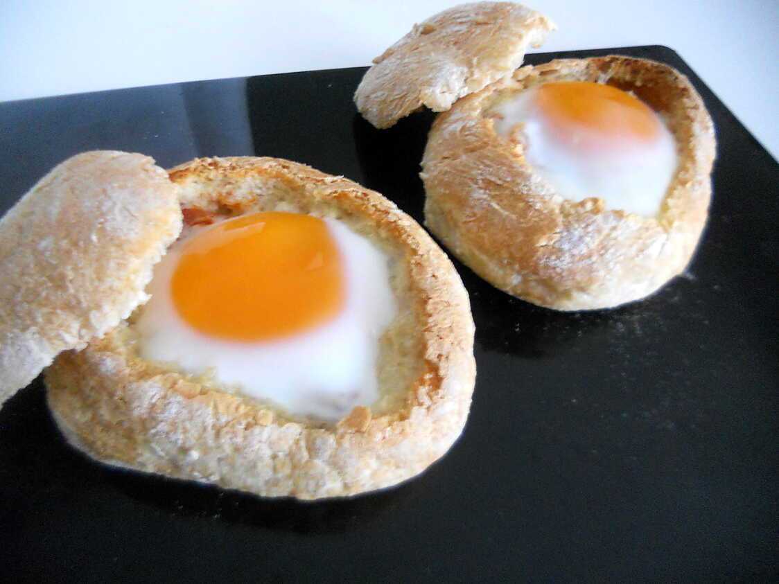 Recette de Petits pain fourré a l'oeuf& chorizo