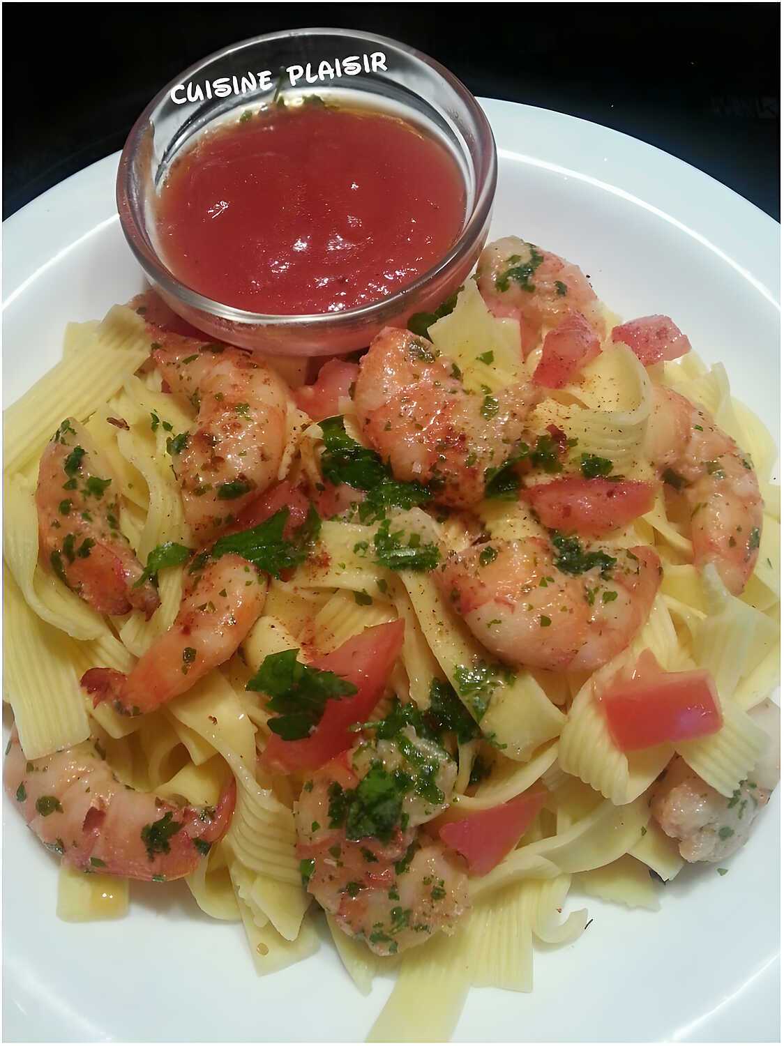 Recette de Pâtes aux scampi marinés au citron, à l'ail & piment d'Espelette