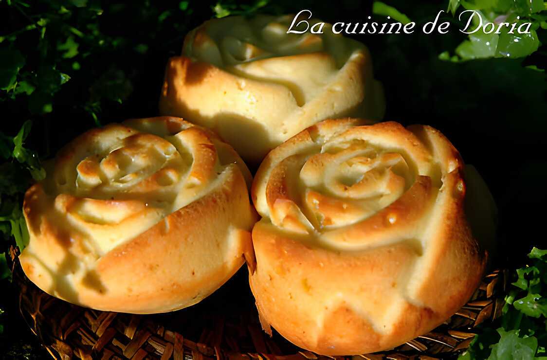 Recette de Roses muffins à la rhubarbe