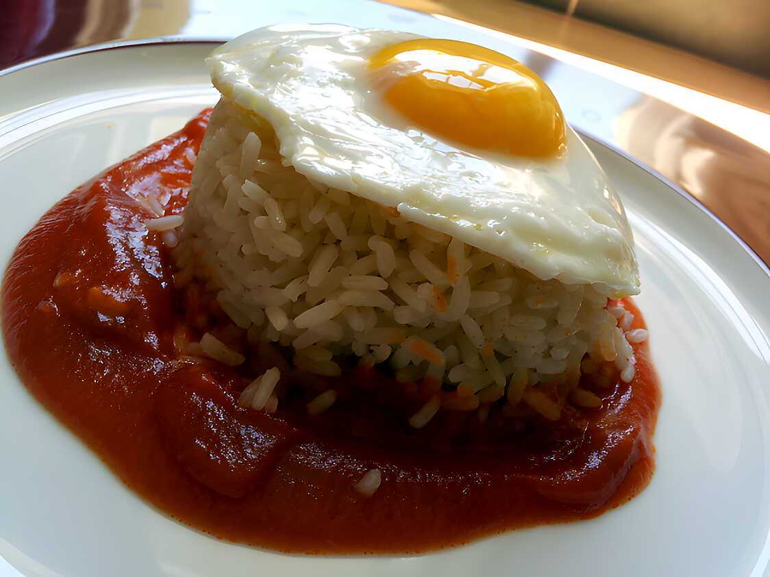 Recette d'Arroz a la cubana (riz à la cubaine)