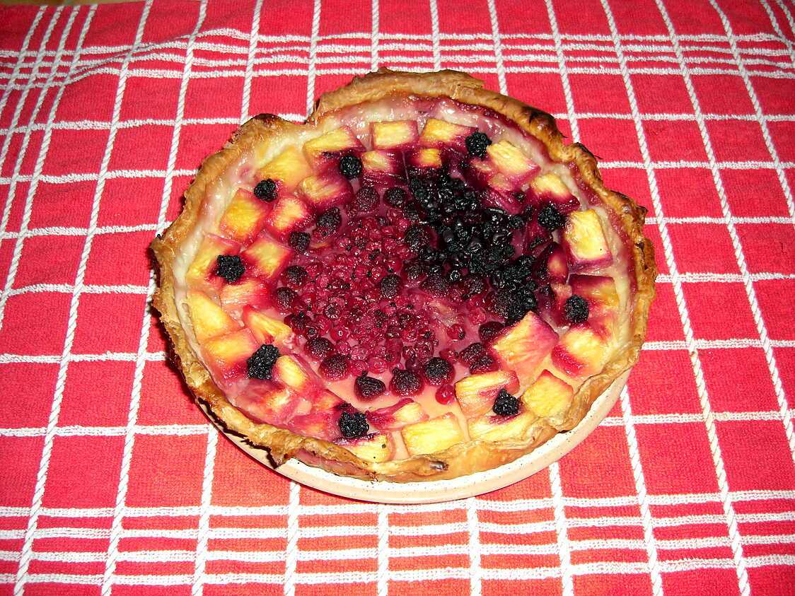 Recette de Tarte Ananas - Fruits Rouges.