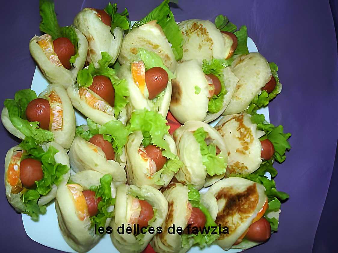 Recette de Mini mini pain (batbout) farcis