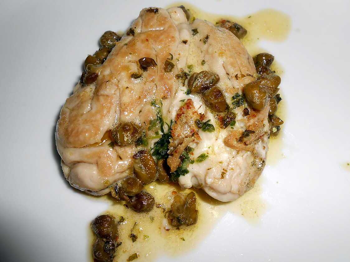 Recette de CERVELLE DE PORC BEURRE PERSILLE ET CAPRES