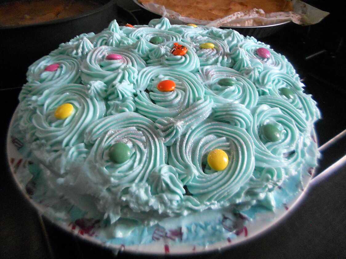Recette de Gâteau fleur bleue anniversaire Tonton