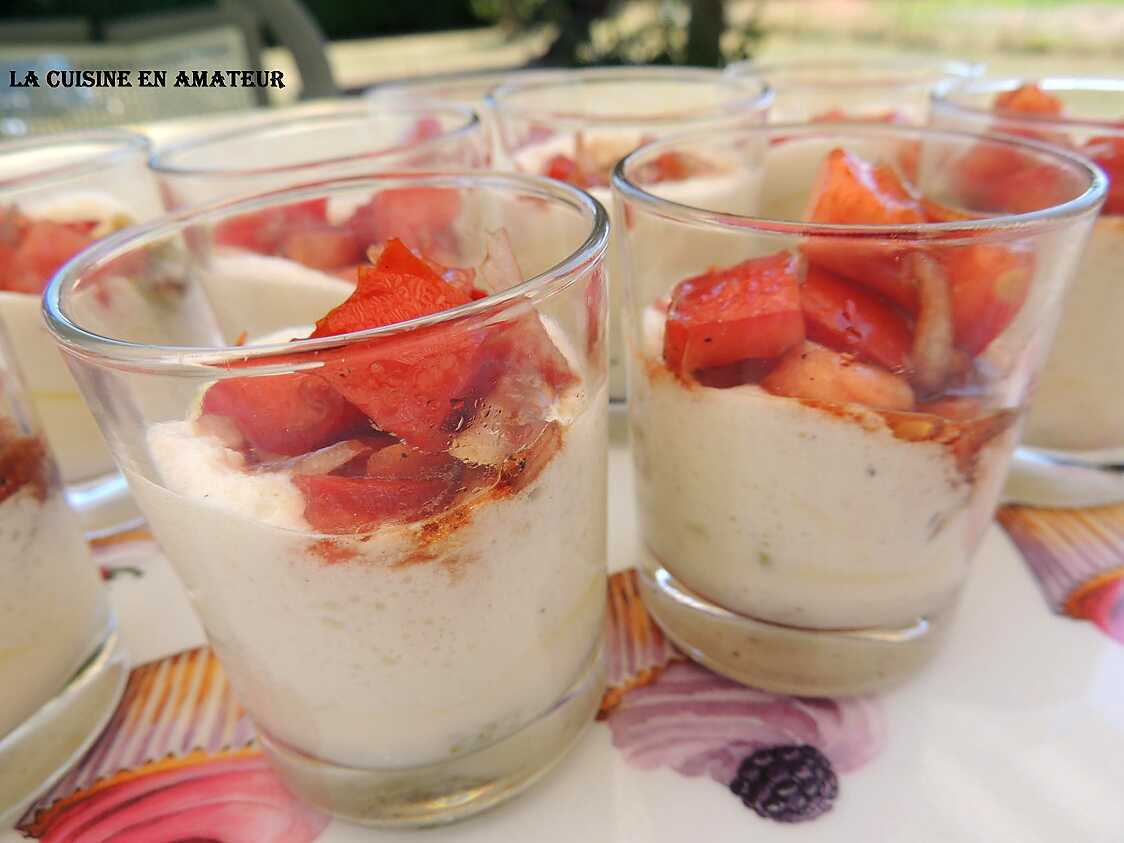 Recette de Verrine au pesto et mousse mozzarella