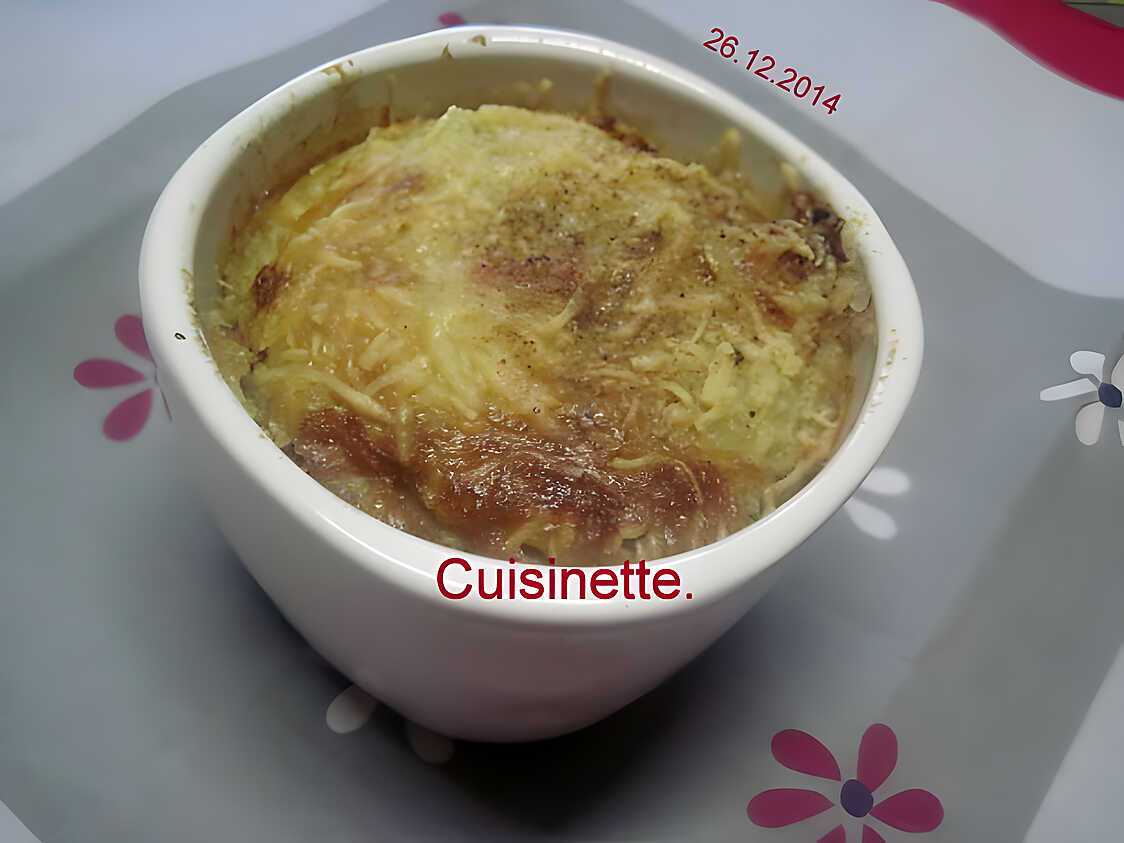 Recette de Petits clafoutis au jambon, persillade.