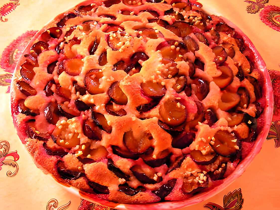 Recette de Gâteau aux prunes et pâte d'amande