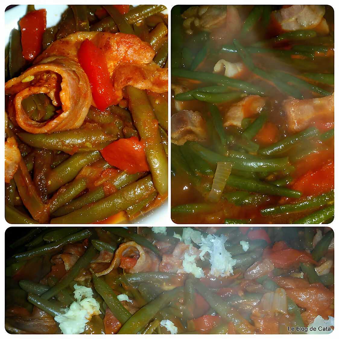 Recette de Haricots verts aux sauce tomates et paprika douce