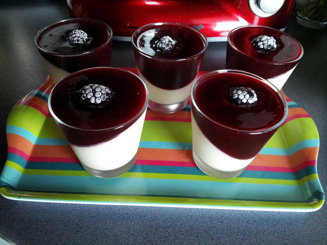 Recette de Panacotta à la vanille et son coulis de prunes rouges