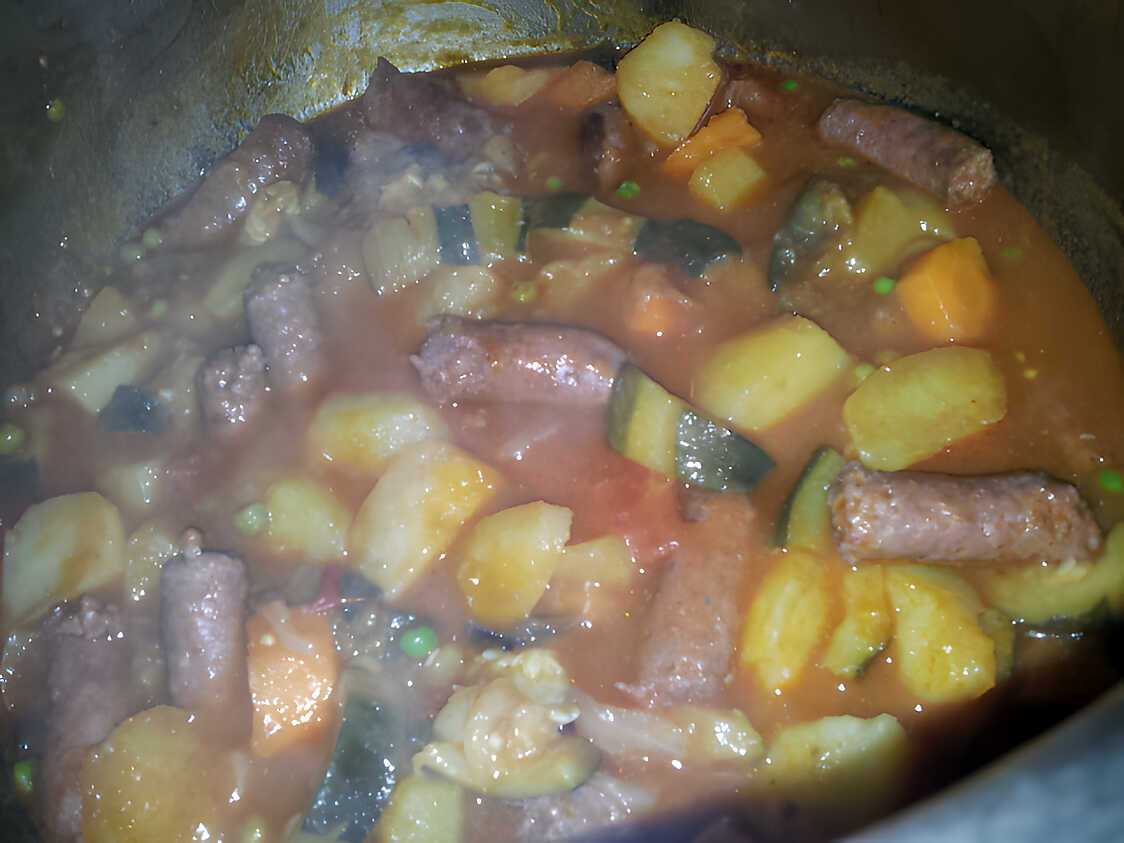 Recette de Ragoût de légumes au merguez