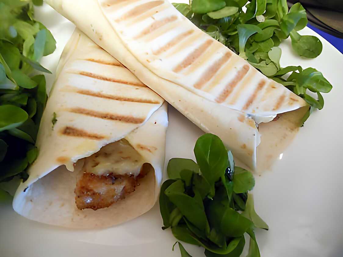 Recette de Wrap de porc pané aux trois fromages