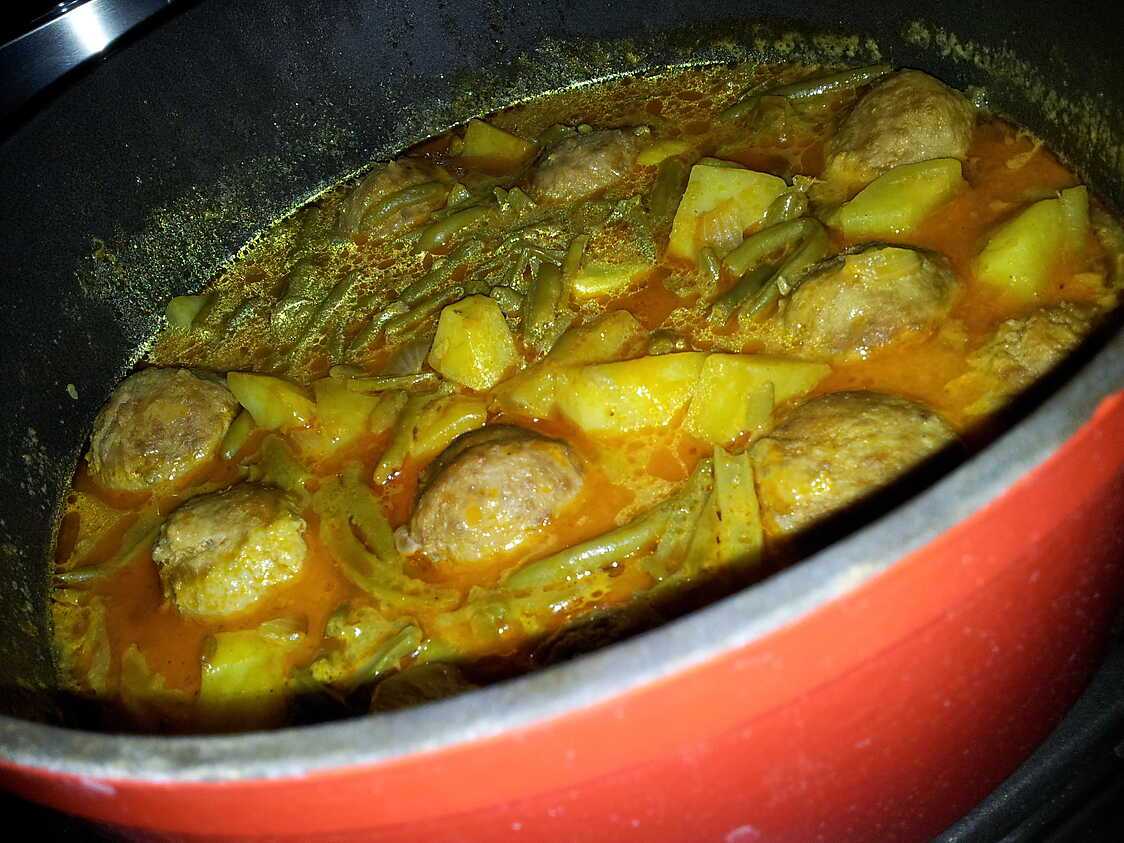 Recette De Ragoût Pommes De Terre Haricot Vert Au Boulettes De Boeuf