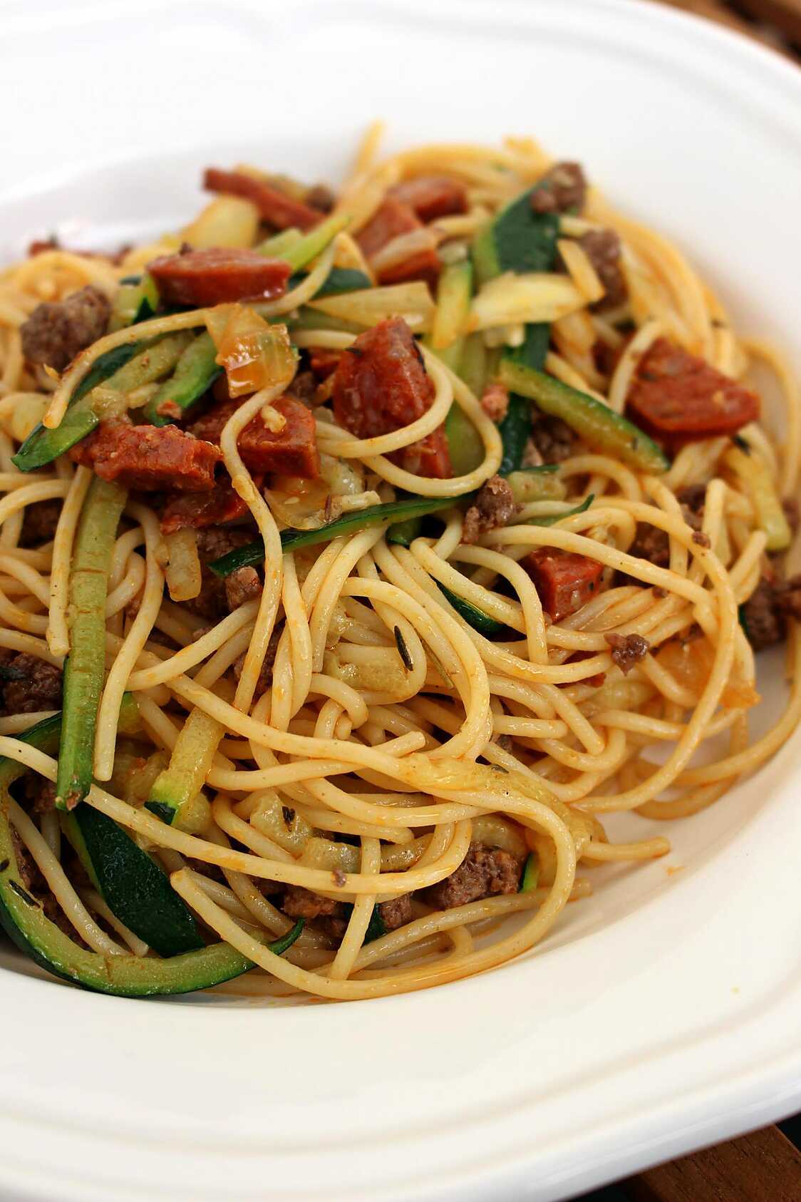 Recette de Spaghetti au Spaghetti..de Courgette