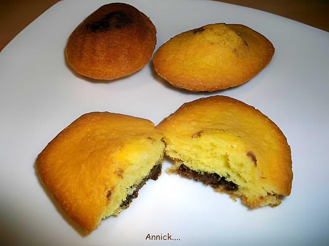 Recette de Madeleines "coeurs pâte à tartiner Léonidas"