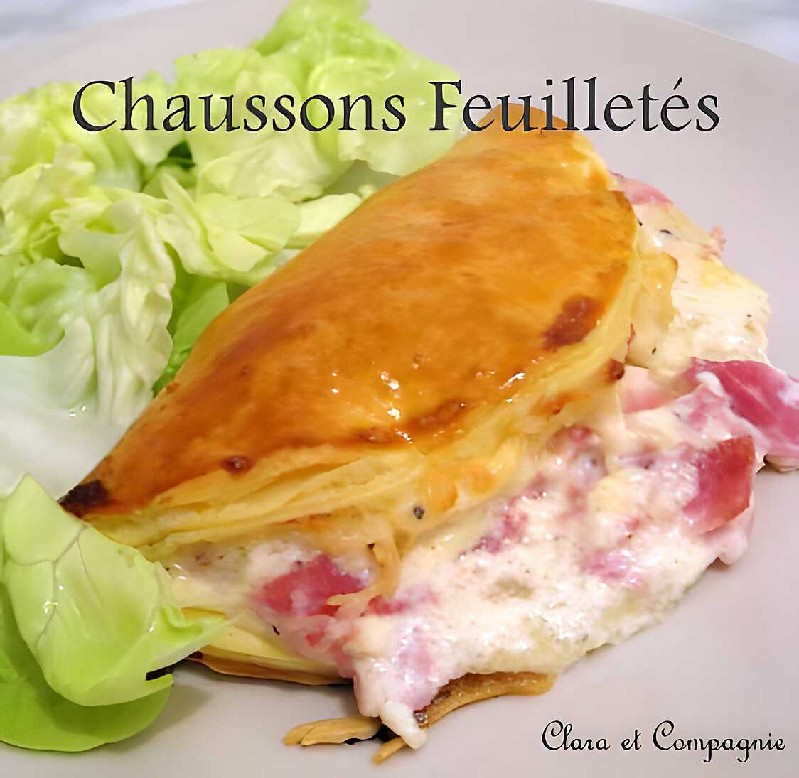Recette de Chaussons feuilletés au jambon et béchamel