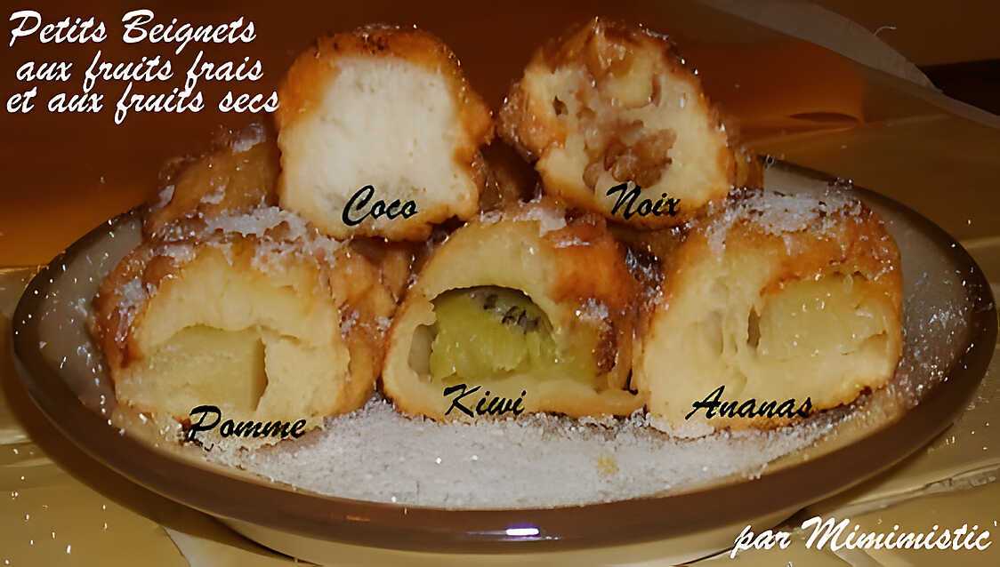 Recette de Mes petits Beignets aux fruits frais et aux fruits secs