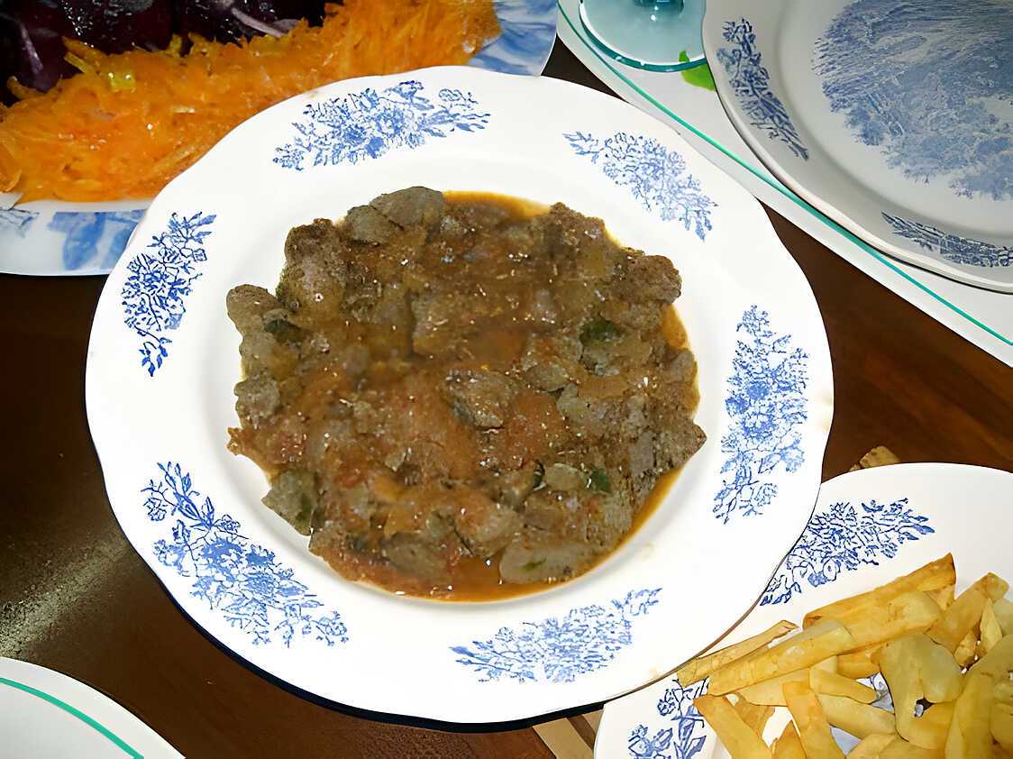 Recette de Foie en sauce (kebda mchermla)