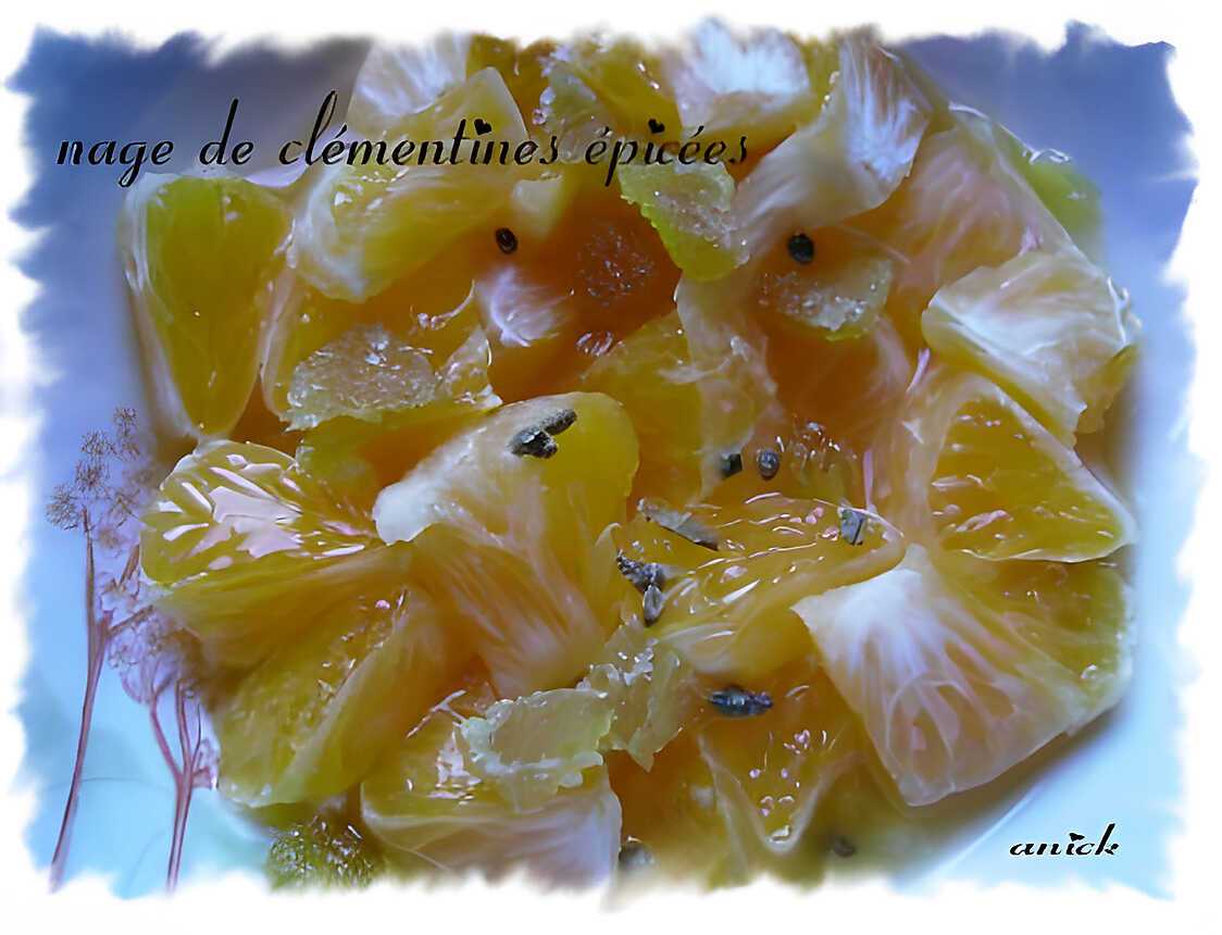 Recette de Nage de clémentines épicées