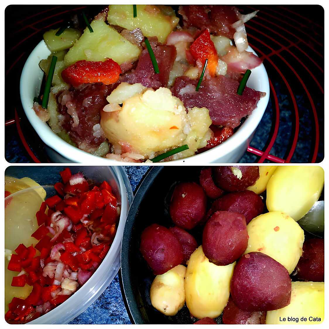 Recette de Salade bicolore des pommes de terre