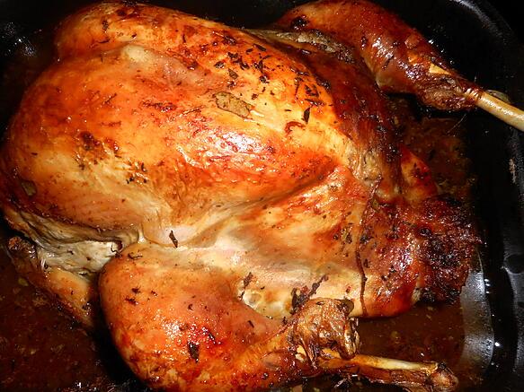 Recette de Dinde rotie aux marrons