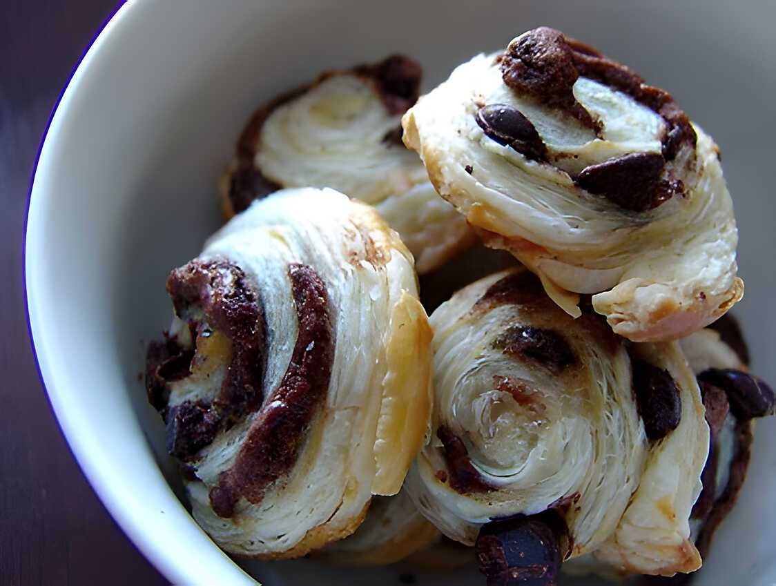 Recette d'Escargots au chocolat par pixel.