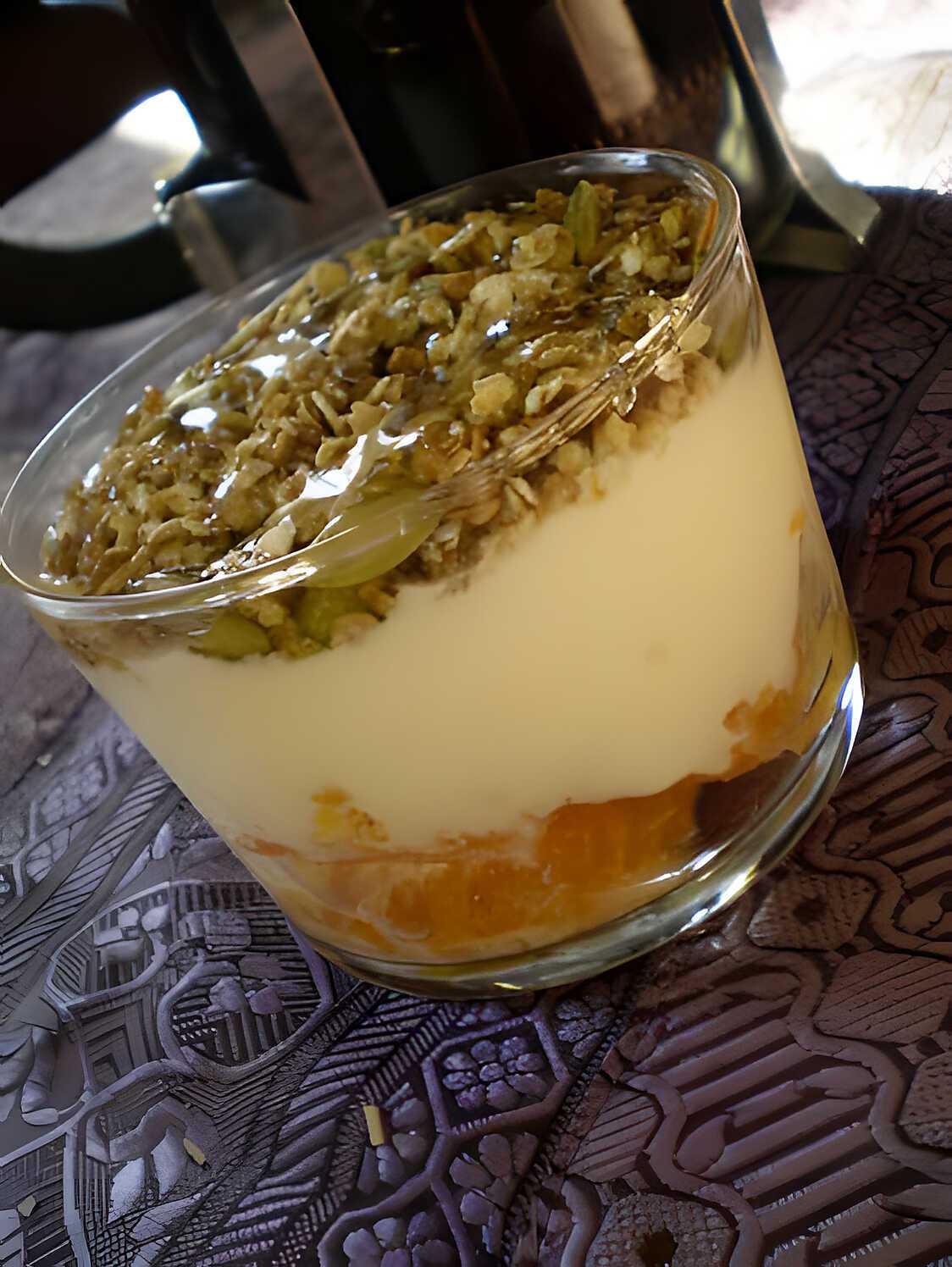 Recette de Verrine matinale – granola maison en exotisme ou en douceur