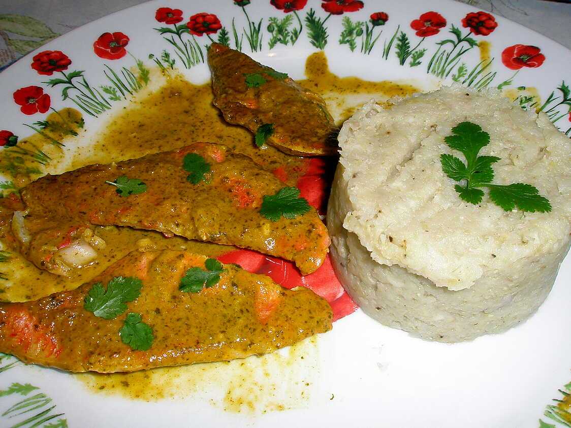 Recette de Rougets en sauce épicée et sa purée d'artichauts