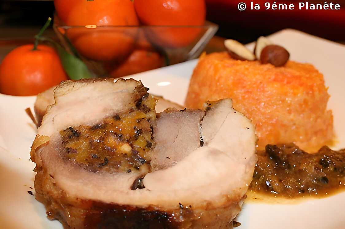 Recette de Rôti de dinde farci aux abricots & noisettes