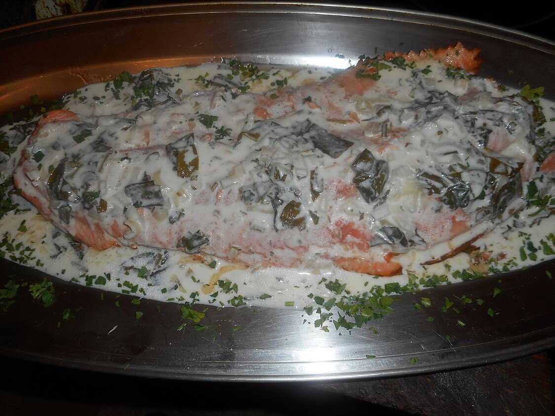 Recette de Filet de truite de mer à l oseille
