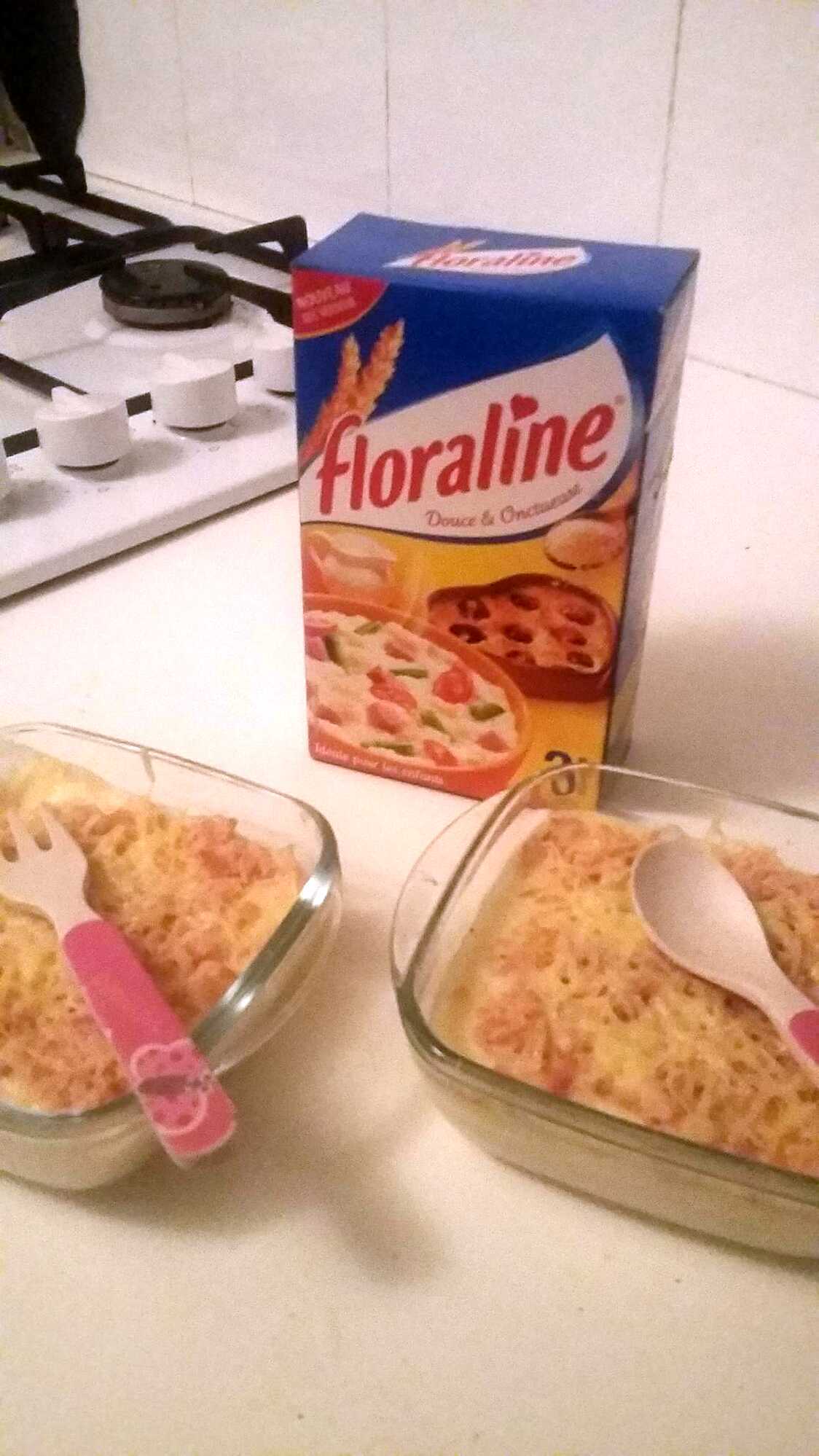 Recette de Gratin de Floraline jambon fromage